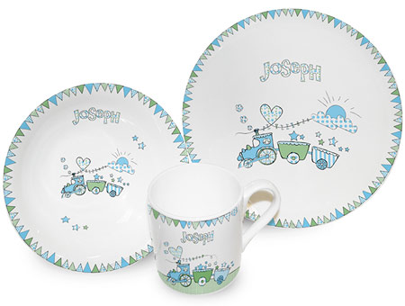Train Bunting Breakfast Set | Innovine